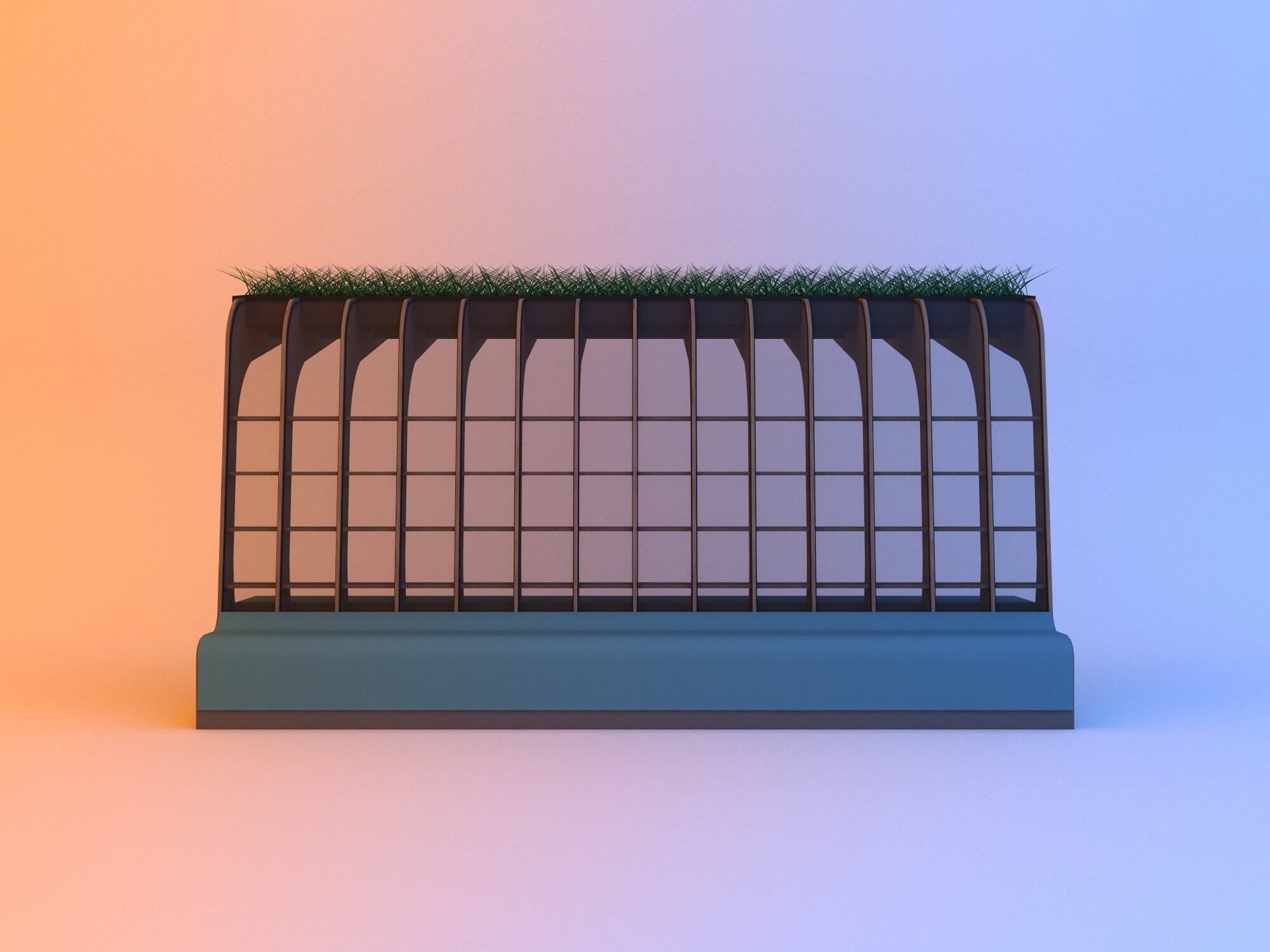 Urban Parametric Design of Modular Bus Stop - 3D Model by malibusan