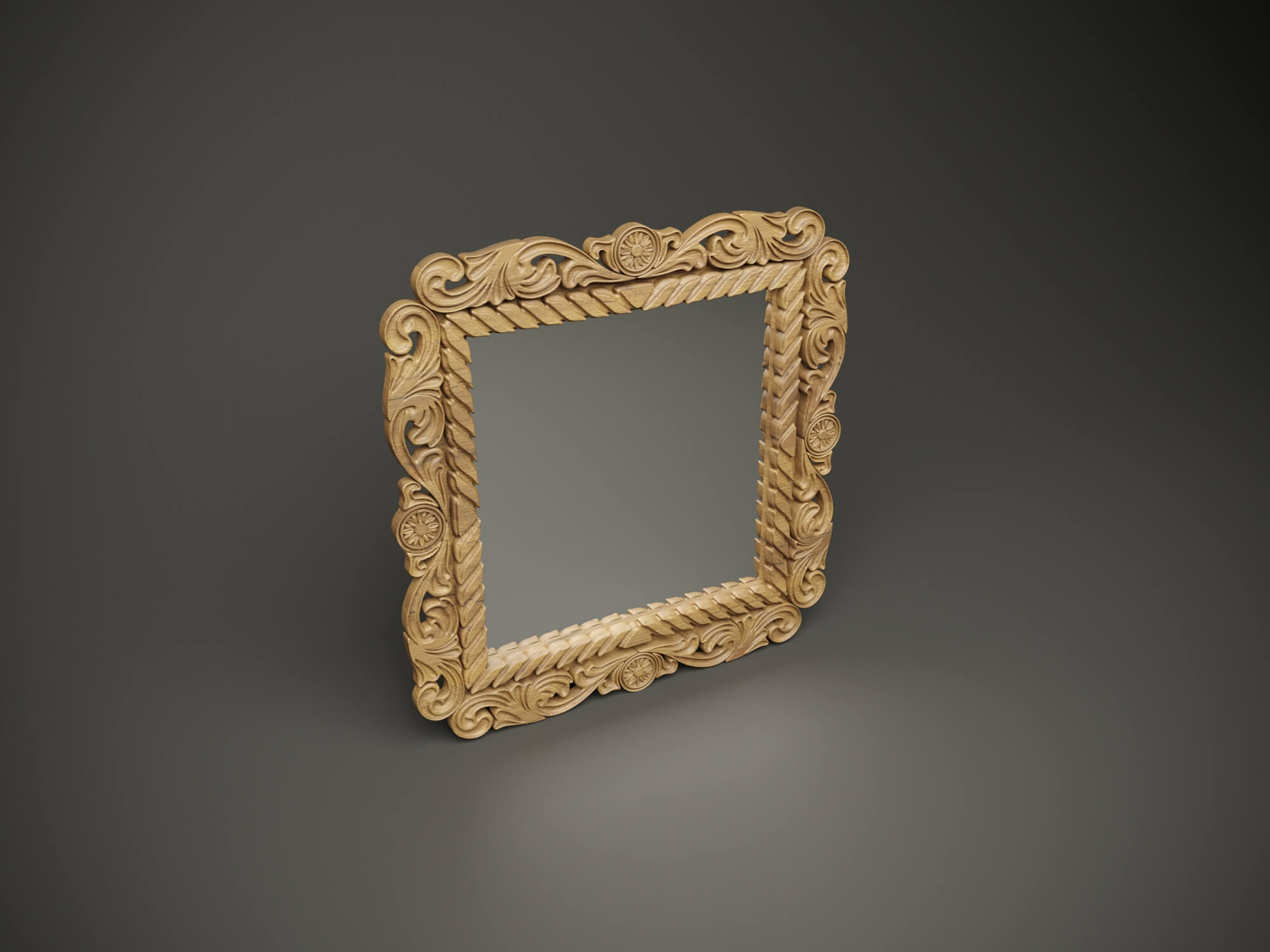 Wooden Wall Mirror For CNC Machine - 3D Model by malibusan