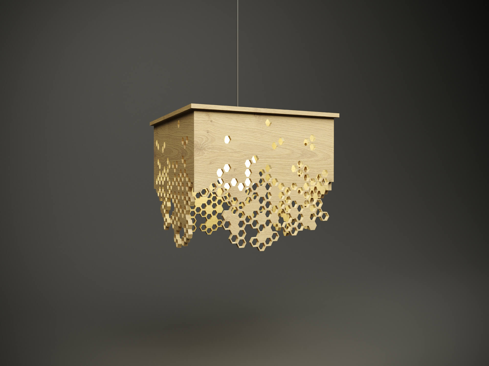 Wood Parametric Ceiling Lamp for CNC Machine - 3D Model by malibusan