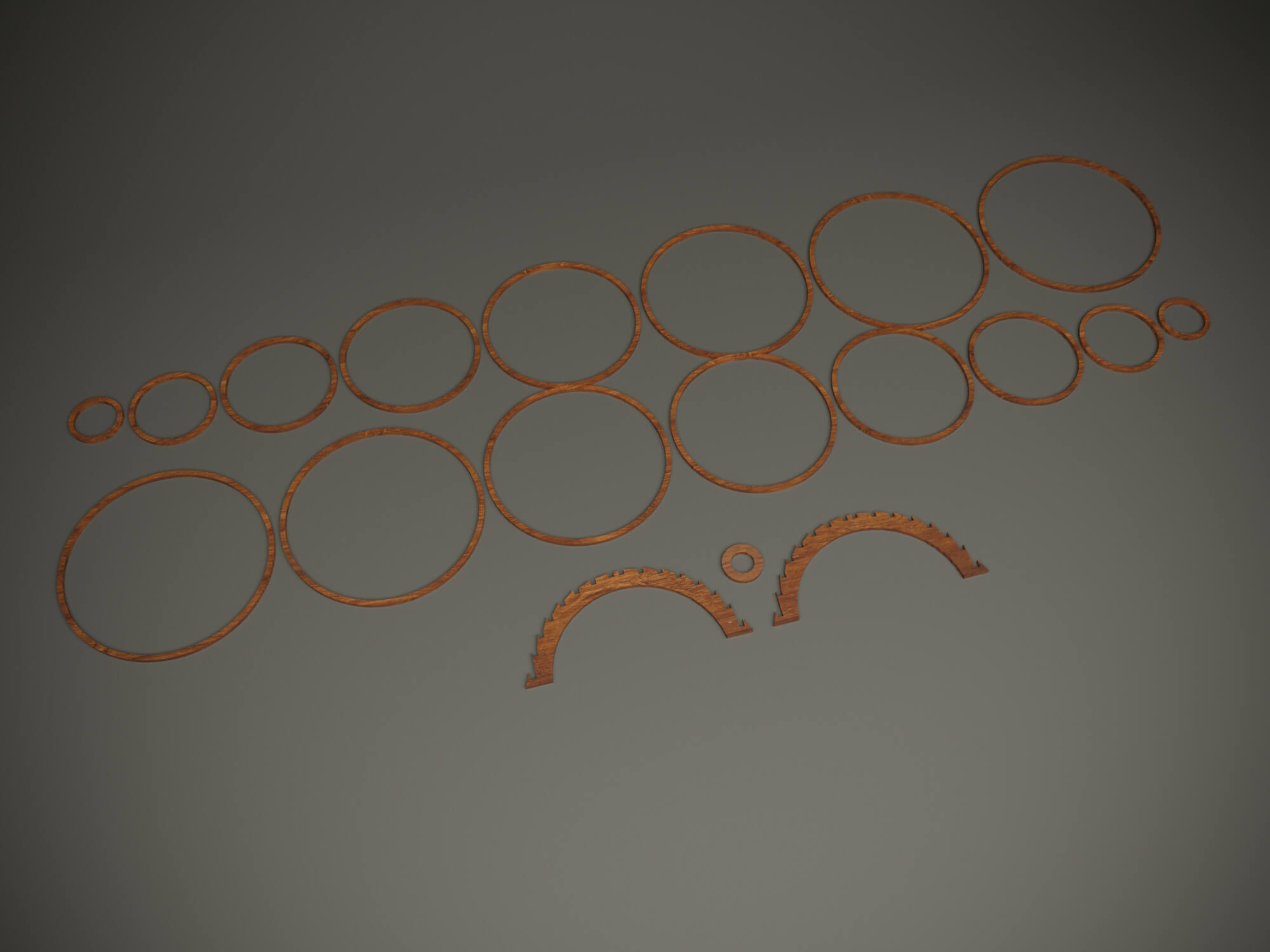 Wood Parametric Ceiling Light for CNC Machine - 3D Model by malibusan