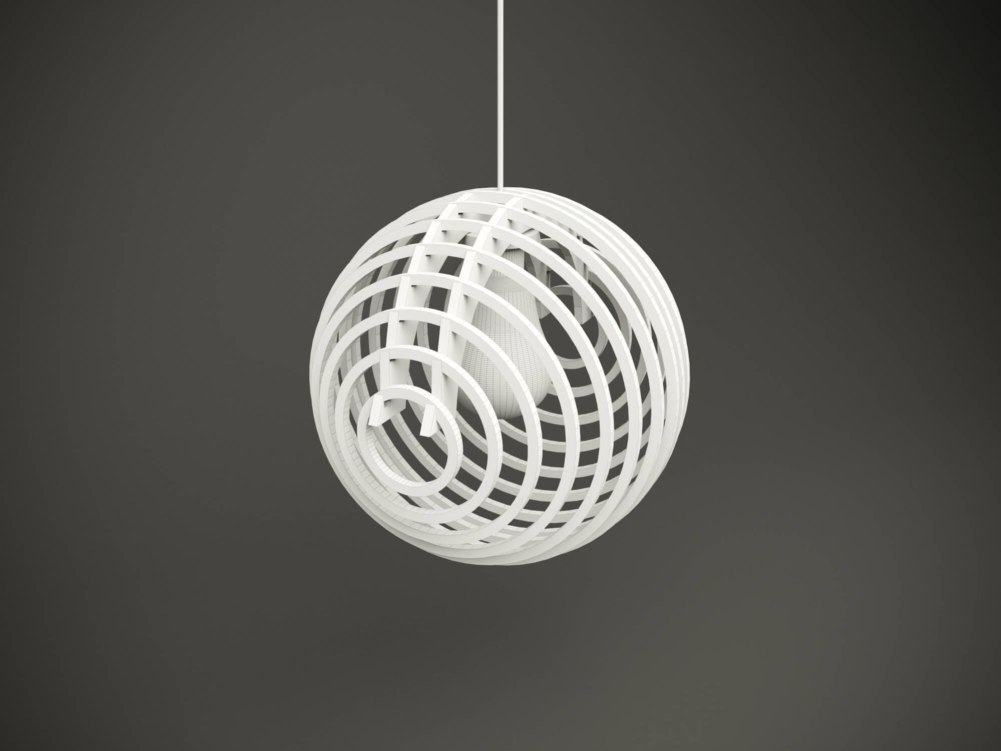 Wood Parametric Ceiling Light for CNC Machine - 3D Model by malibusan