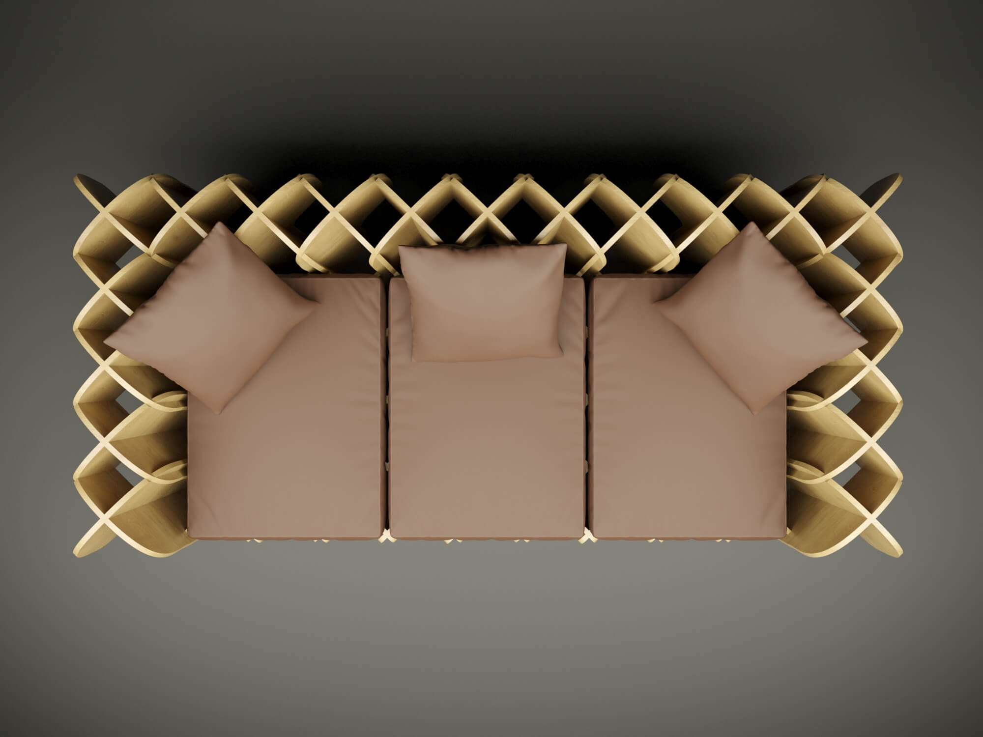 Wood Parametric Couch for CNC Machine - 3D Model by malibusan