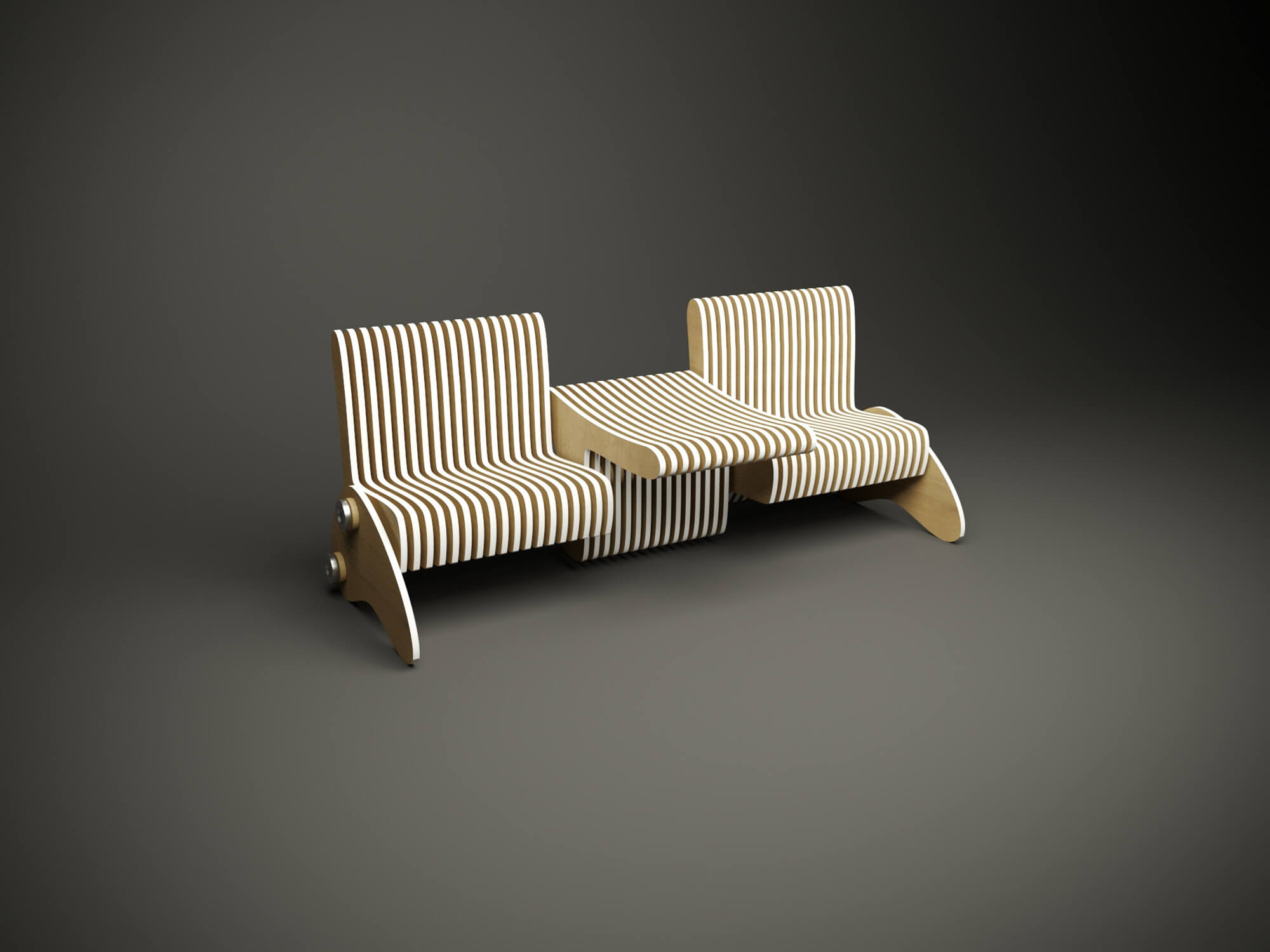 Wood Parametric Multi Function Bench for CNC Machine - 3D Model by ...