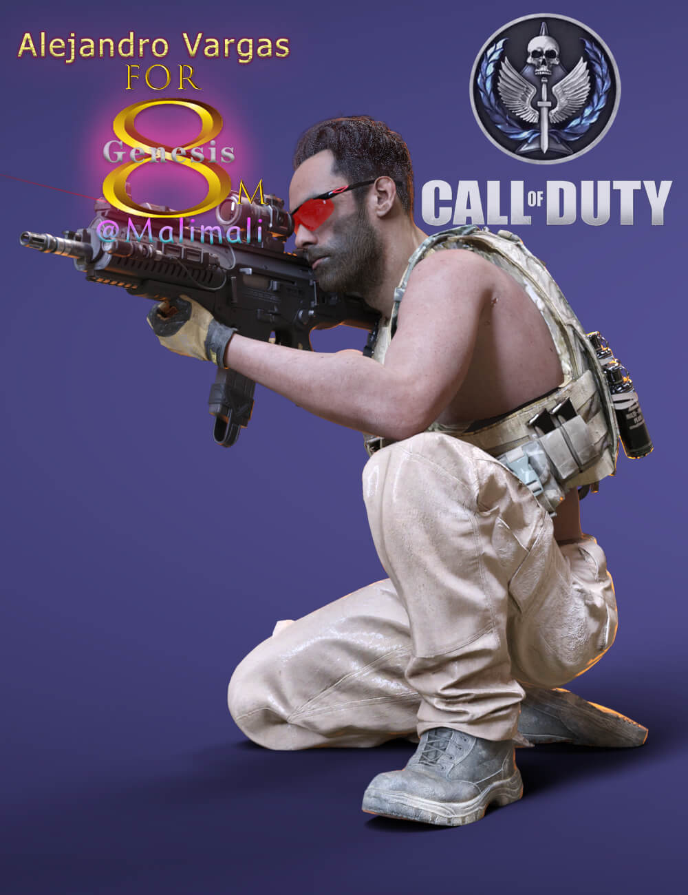 COD Alejandro Vargas and Outfit for G8M - Daz Content by malimali