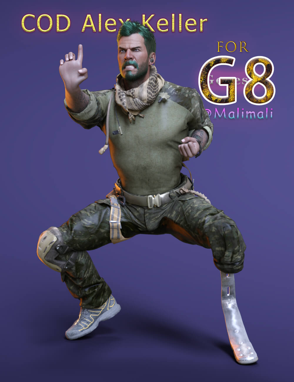 COD Alex Keller for G8M - Daz Content by malimali