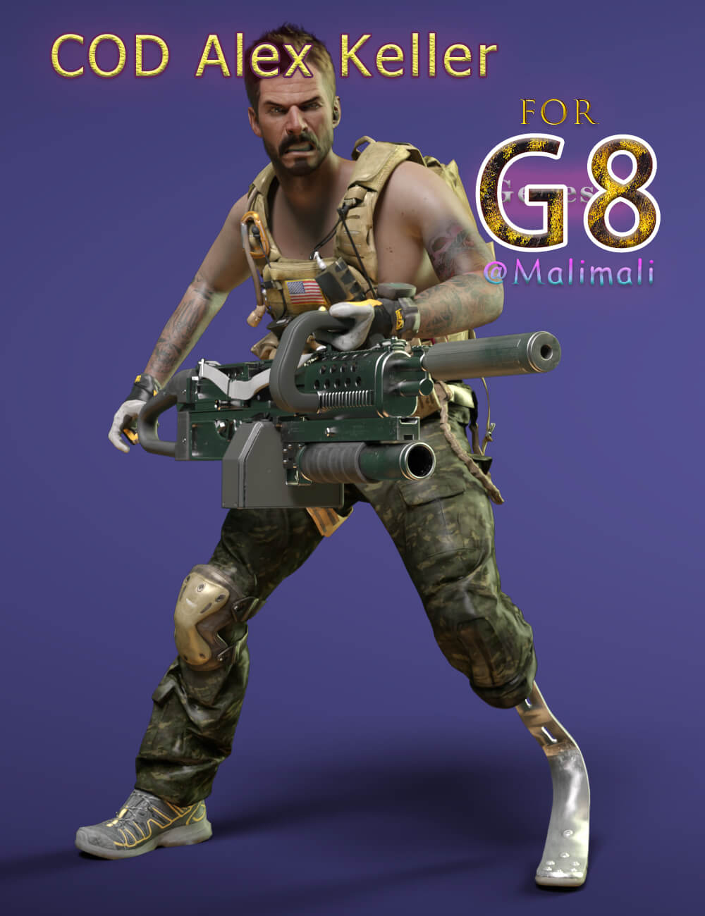 COD Alex Keller for G8M - Daz Content by malimali