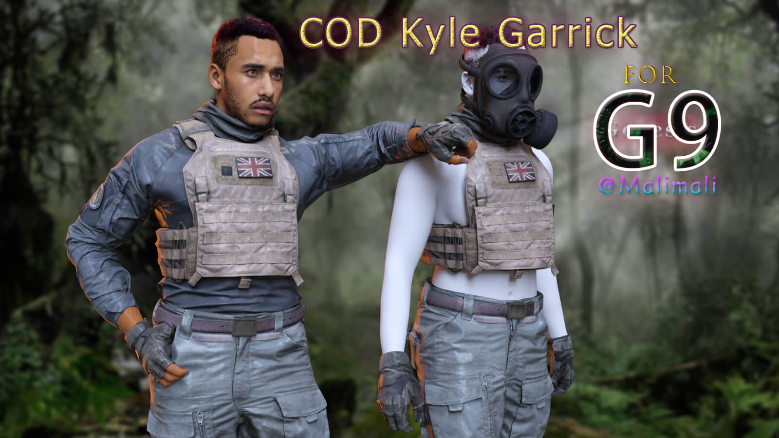 COD Kyle Garrick Bundle for G9 - Daz Content by malimali