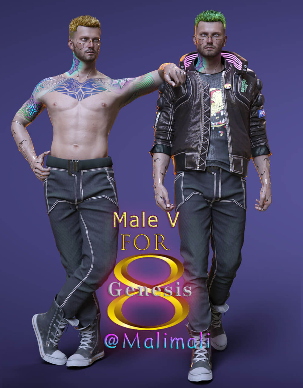 Cyber Male V for G8M V3 - Daz Content by malimali