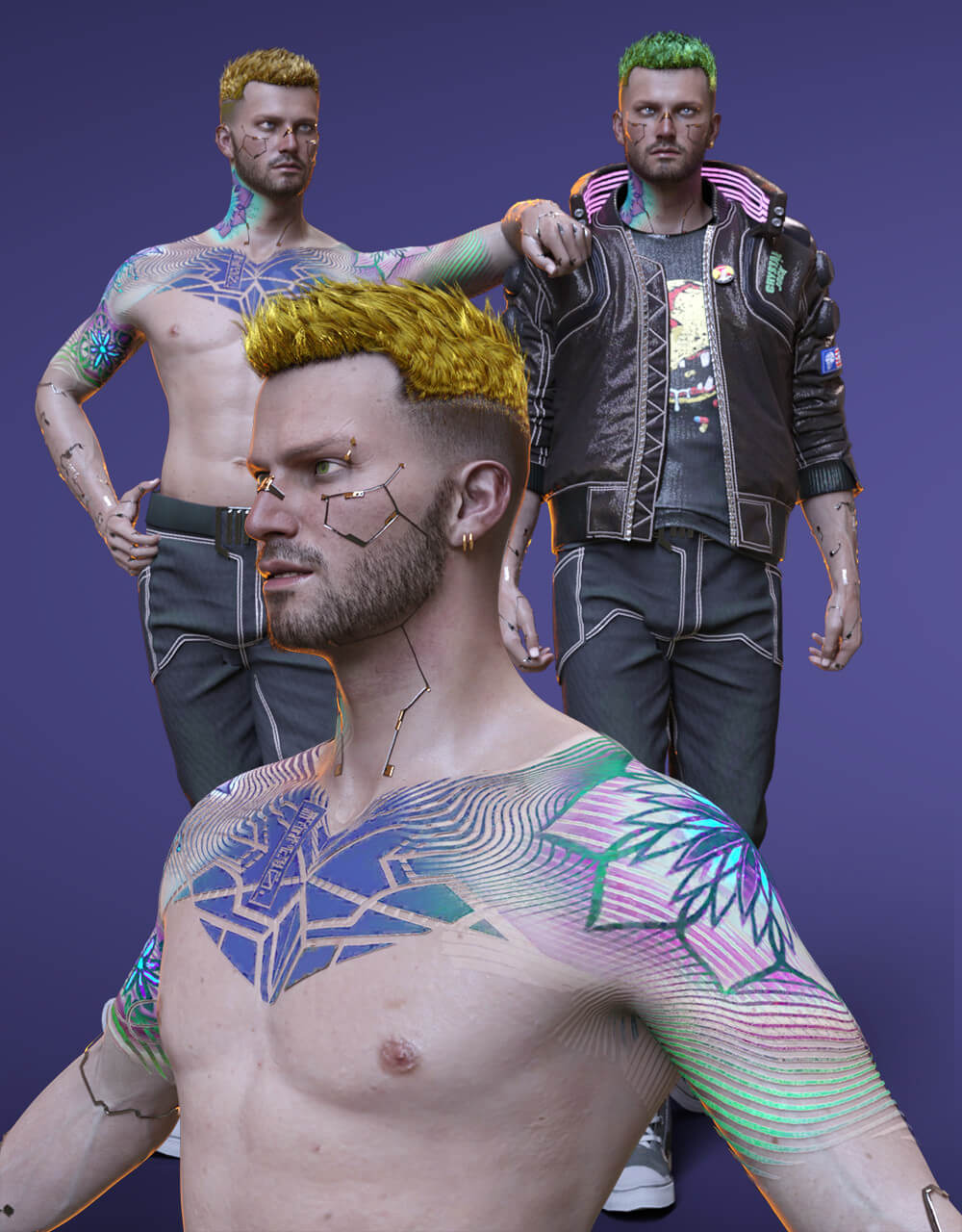 Cyber Male V for G8M V3 - Daz Content by malimali