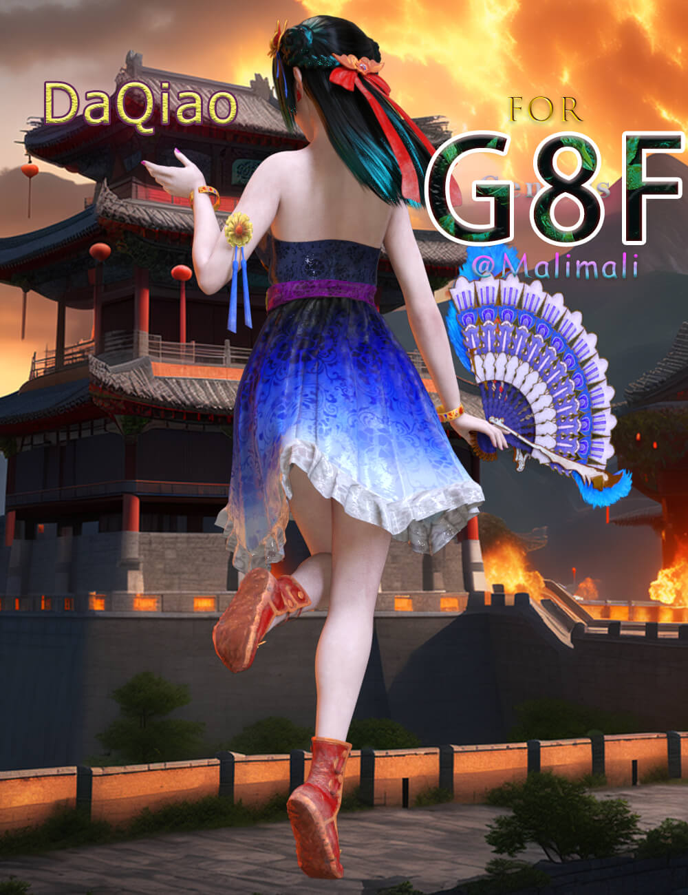 Daqiao for G8F - Daz Content by malimali
