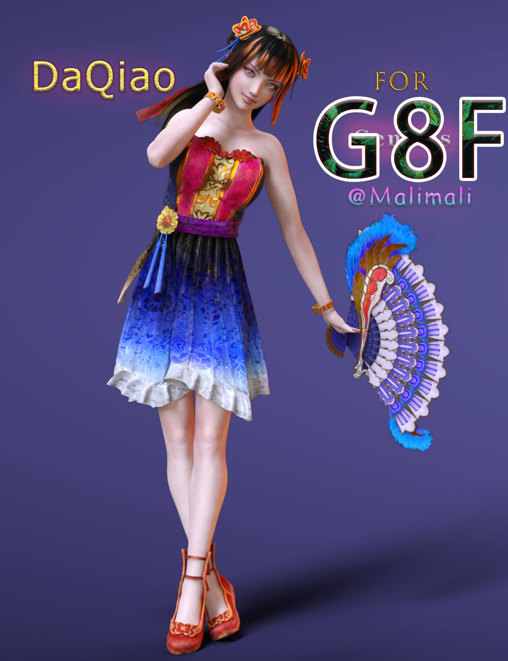 Daqiao for G8F - Daz Content by malimali