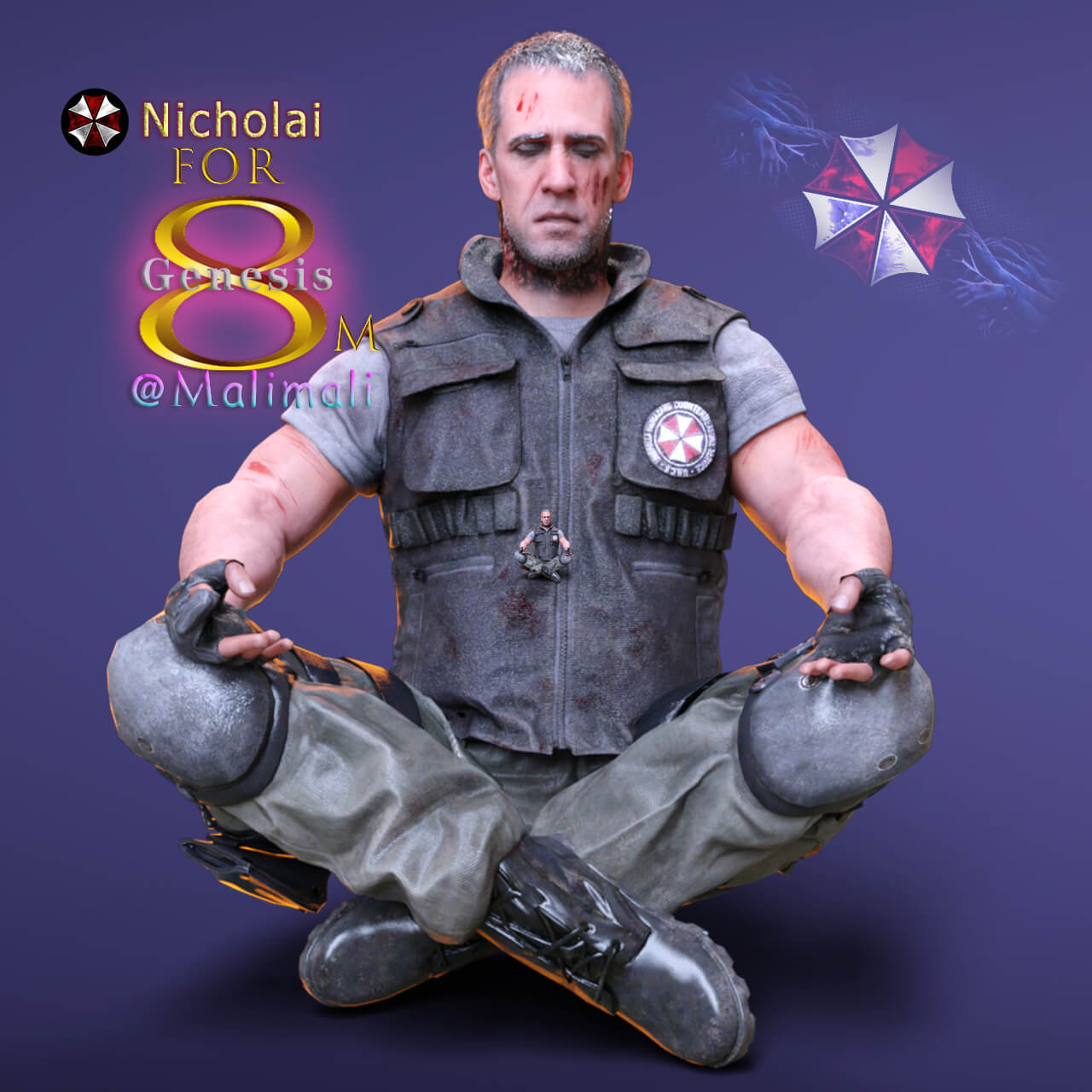 RE3 Nicholai and Ouftfit for G8M & G8.1 - Daz Content by malimali