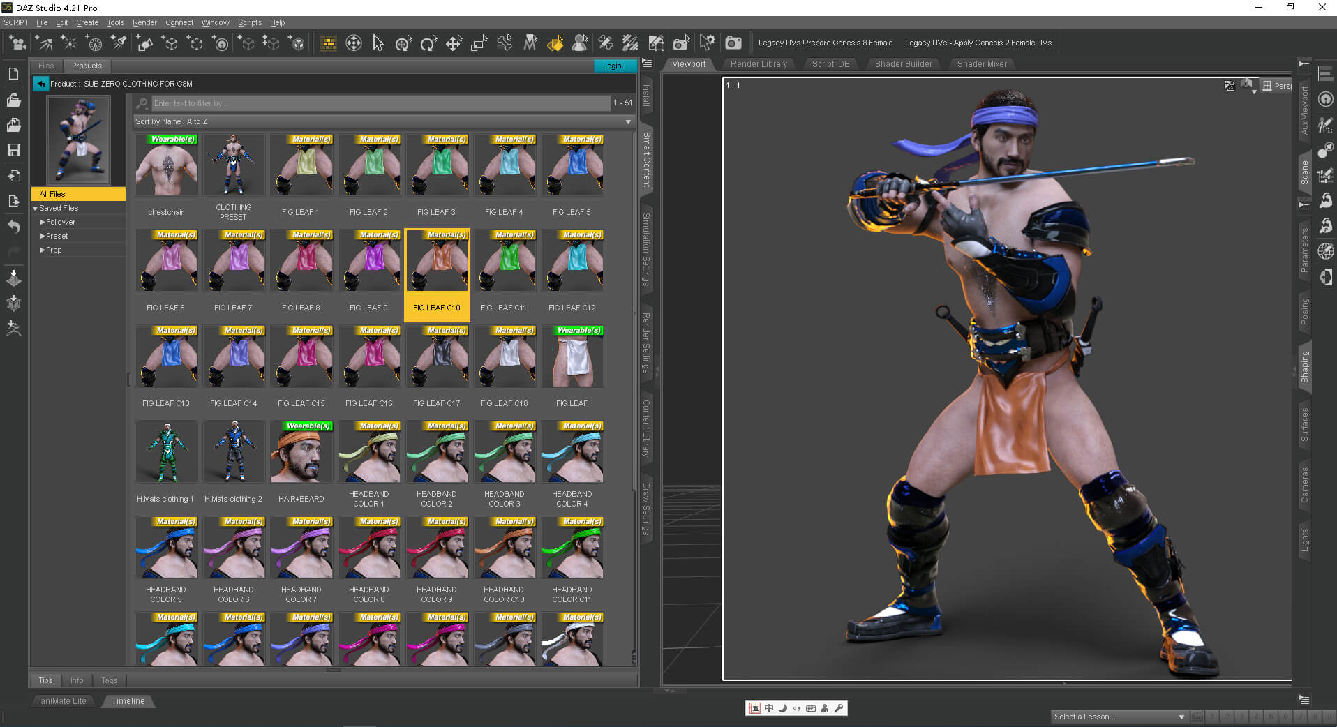 Sub Zero Bundle for G8M - Daz Content by malimali