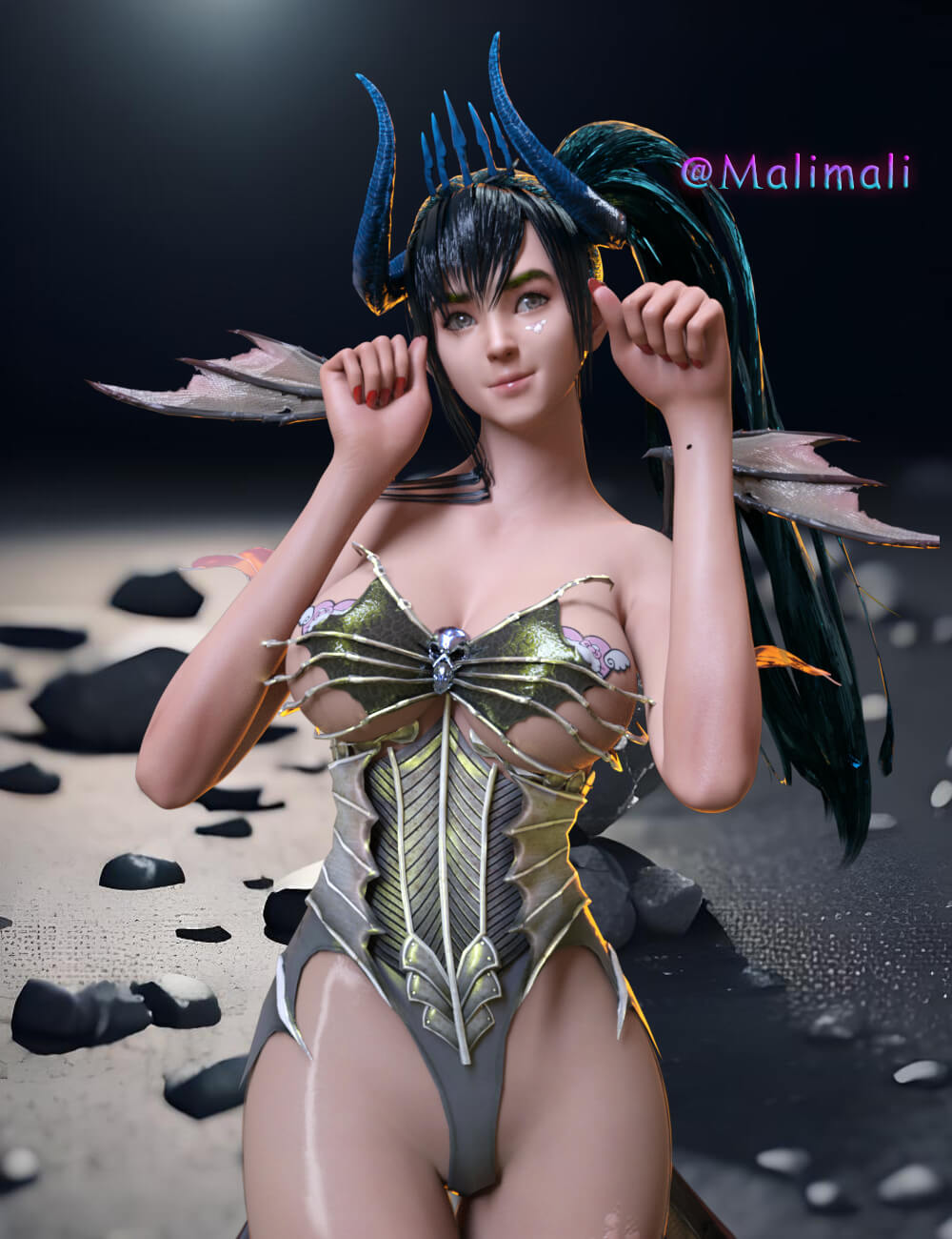 Succubus Queen for G8F HD - Daz Content by malimali