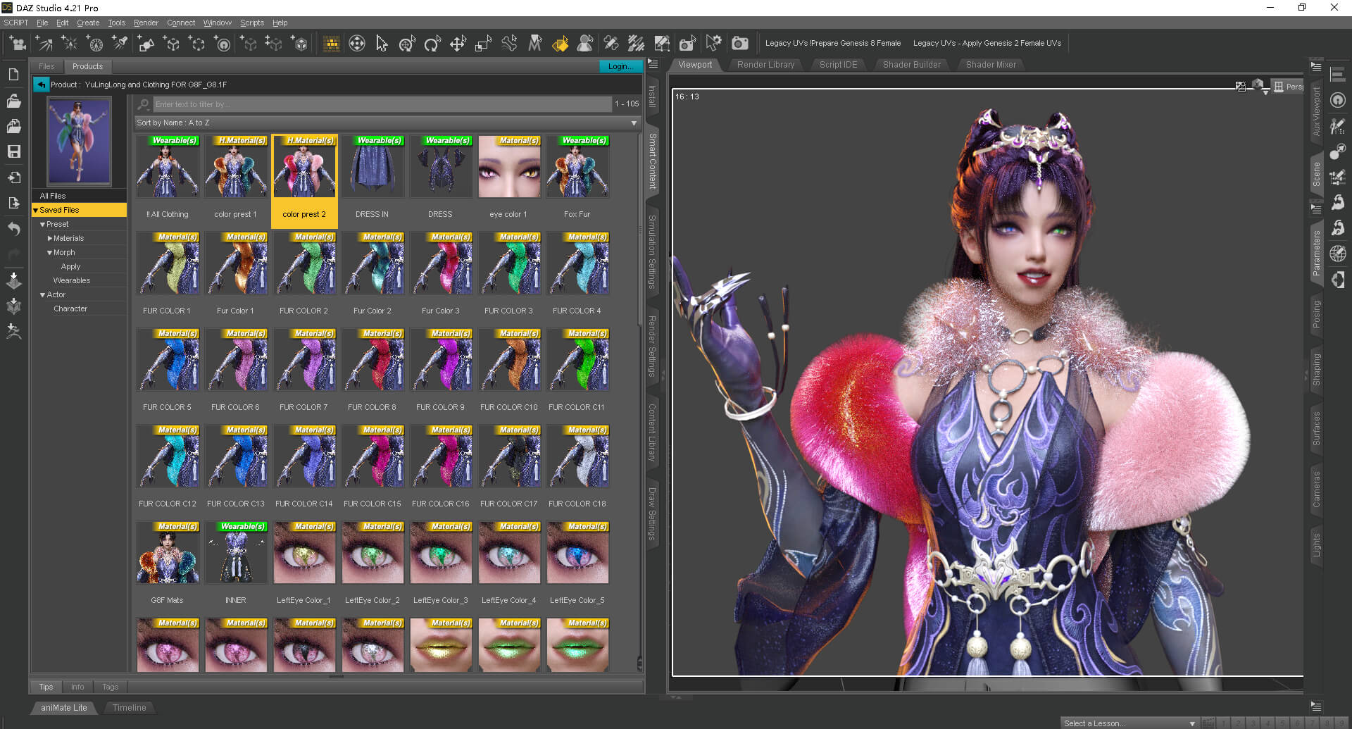 Yulinglong and Clothing for G8F G8.1F - Daz Content by malimali
