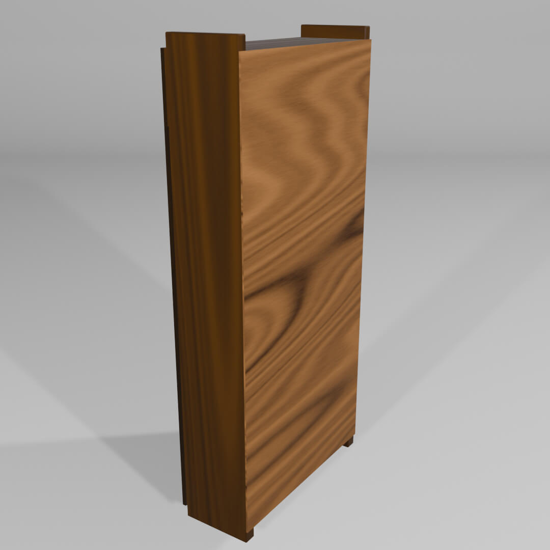 Empty Bookcase - 3D Model by Malixemous