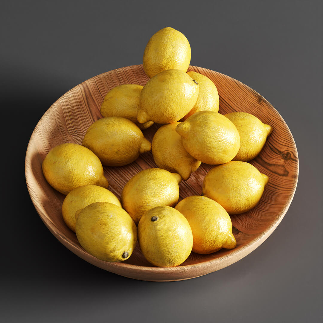 Decorative Mimosa Lemon - 3D Model by malkmen84