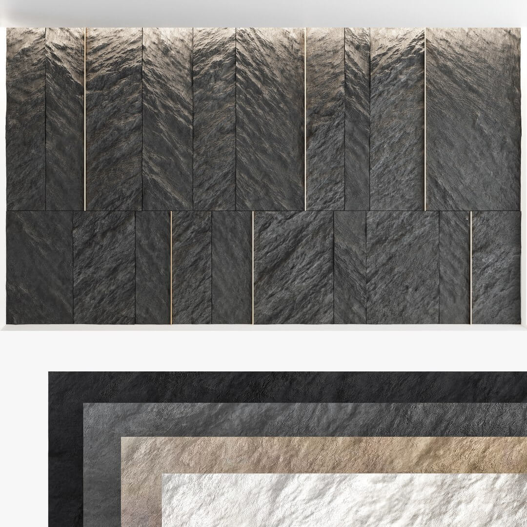 Decorative Wall Panel Set 58 - 3D Model by malkmen84