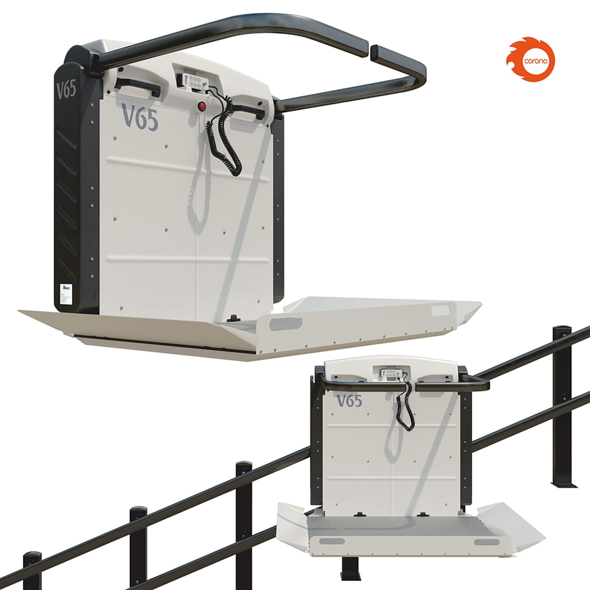 Inclined Stair Lift Vimec - 3D Model by malkmen84