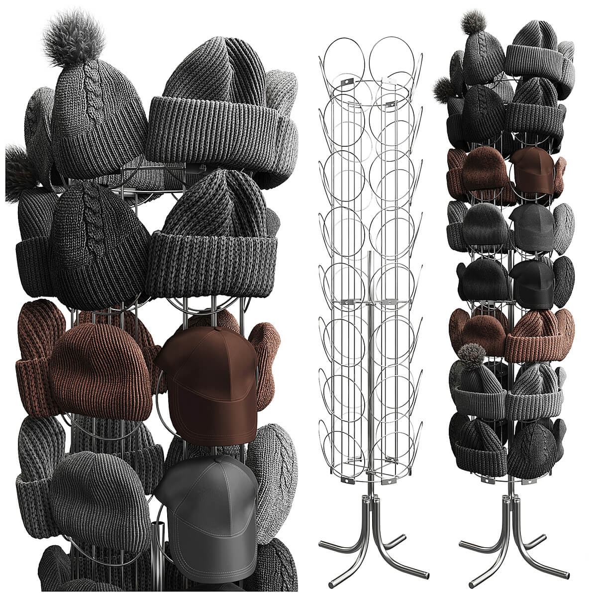 Set of Hats and Accessories 02 - 3D Model by malkmen84