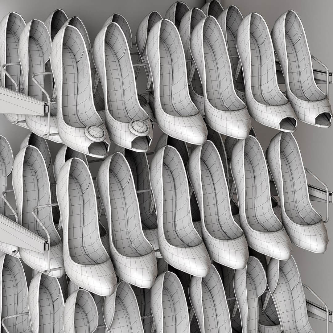 Shoe Rack in a Shoe Cabinet - 3D Model by malkmen84