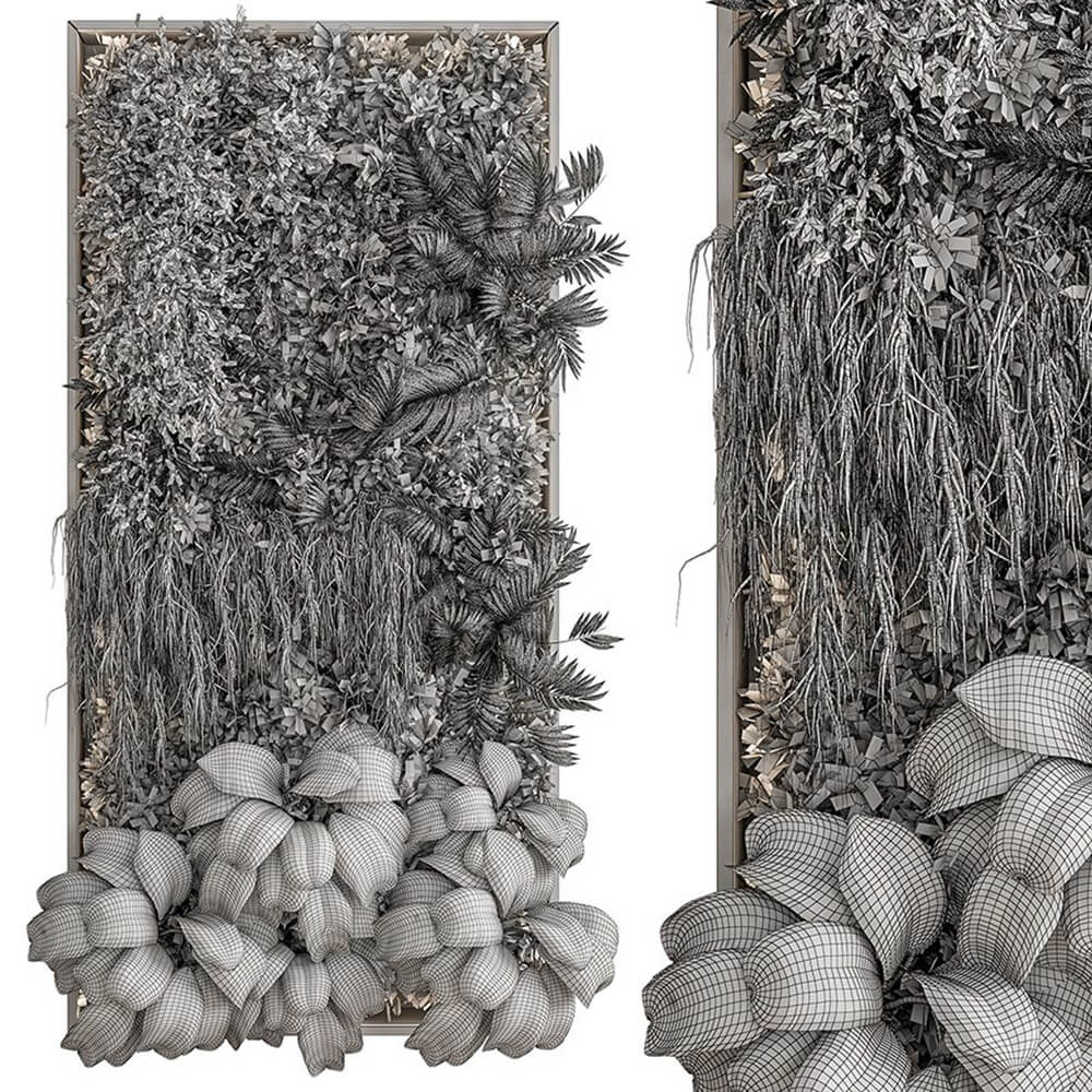 Vertical Garden Metal Frame - 3D Model by malkmen84