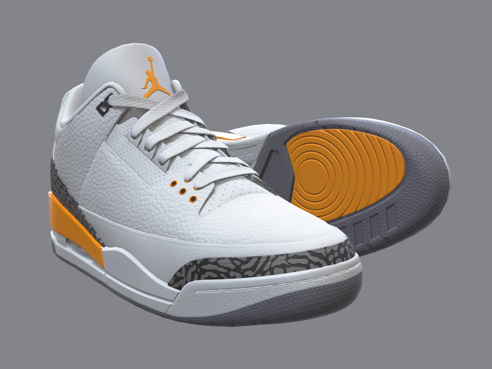 Air Jordan 3-Retro Sneaker PBR Model 1 by manacards