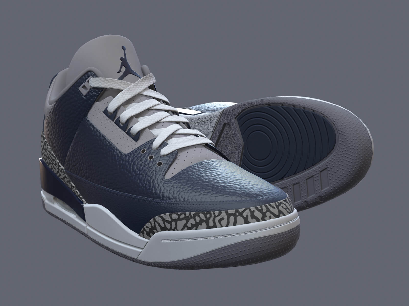 Air Jordan 3-Retro Sneaker PBR Model 3 by manacards