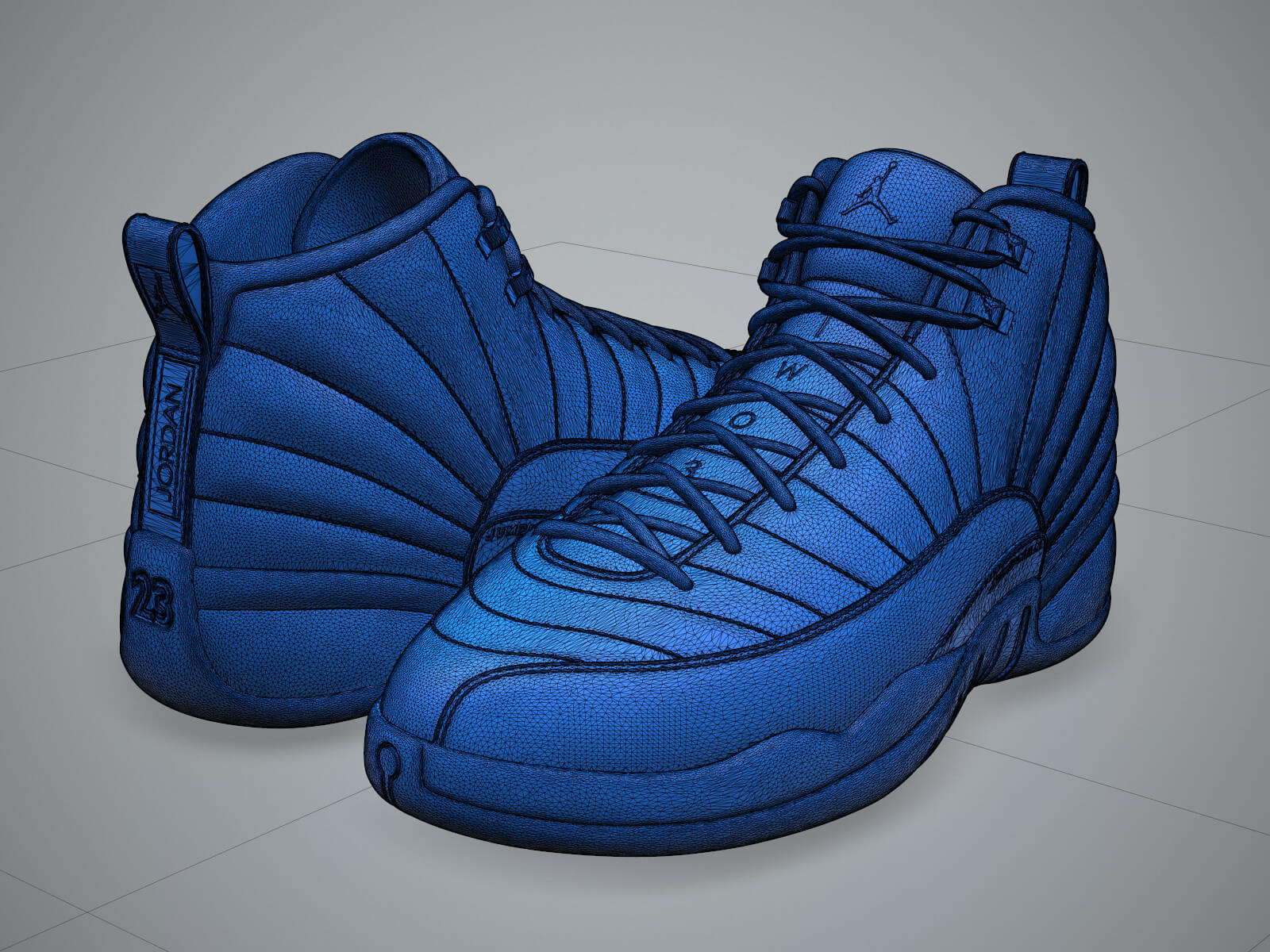 Air Jordan12-Retro Sneaker 3D Print Model by manacards