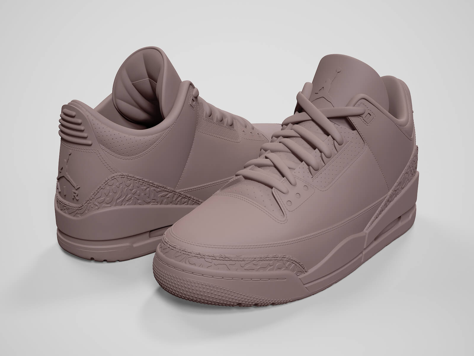 Air Jordan3-Retro Sneaker 3D Model by manacards