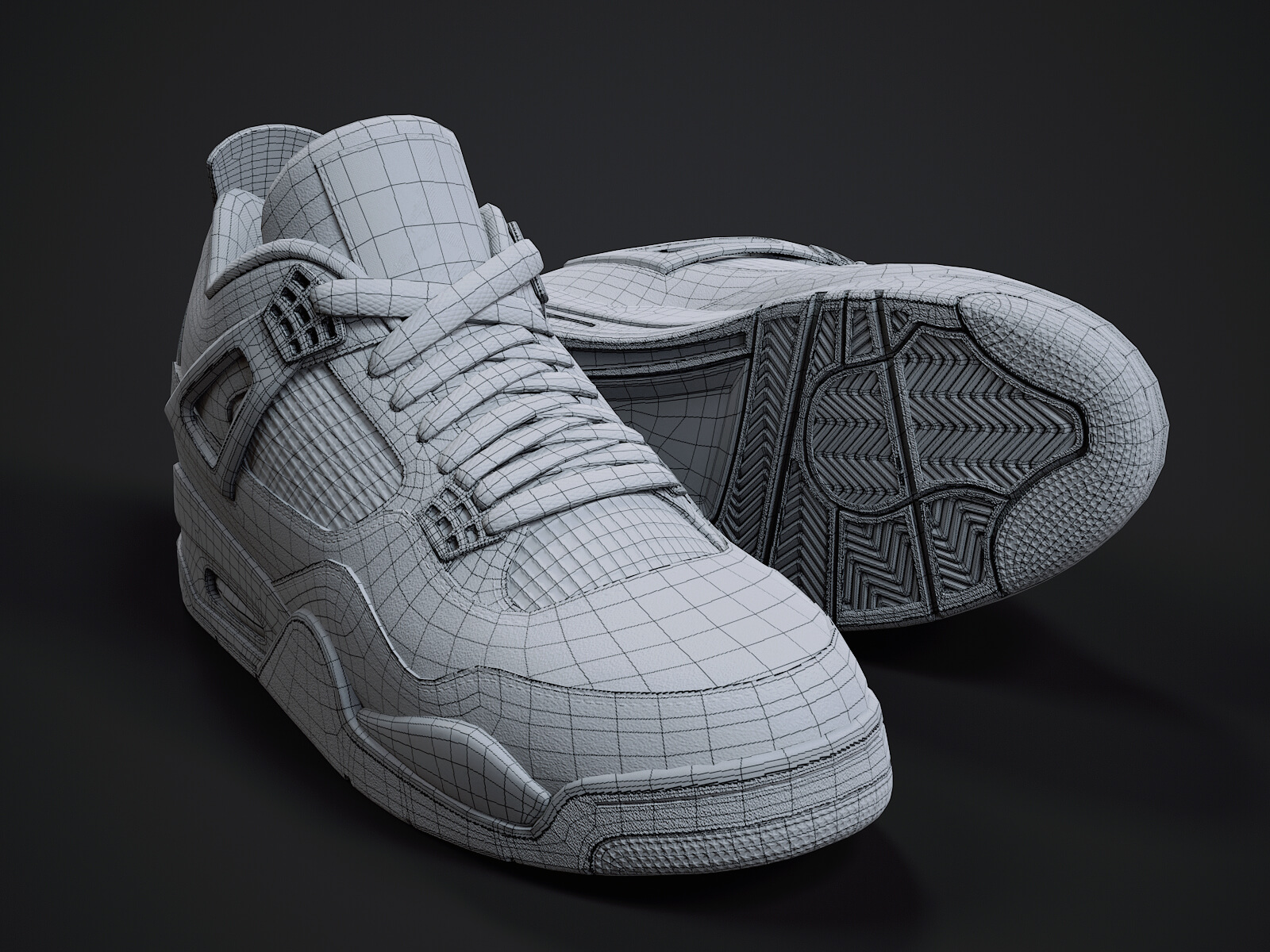 Air Jordan4-Retro Sneaker-V2 PBR Model 2 by manacards
