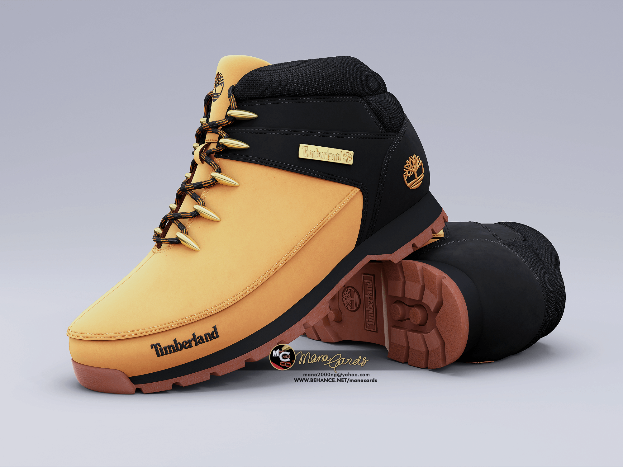 3d Boots viz Timberland Euro Sprint Hiker Boots 3D Render