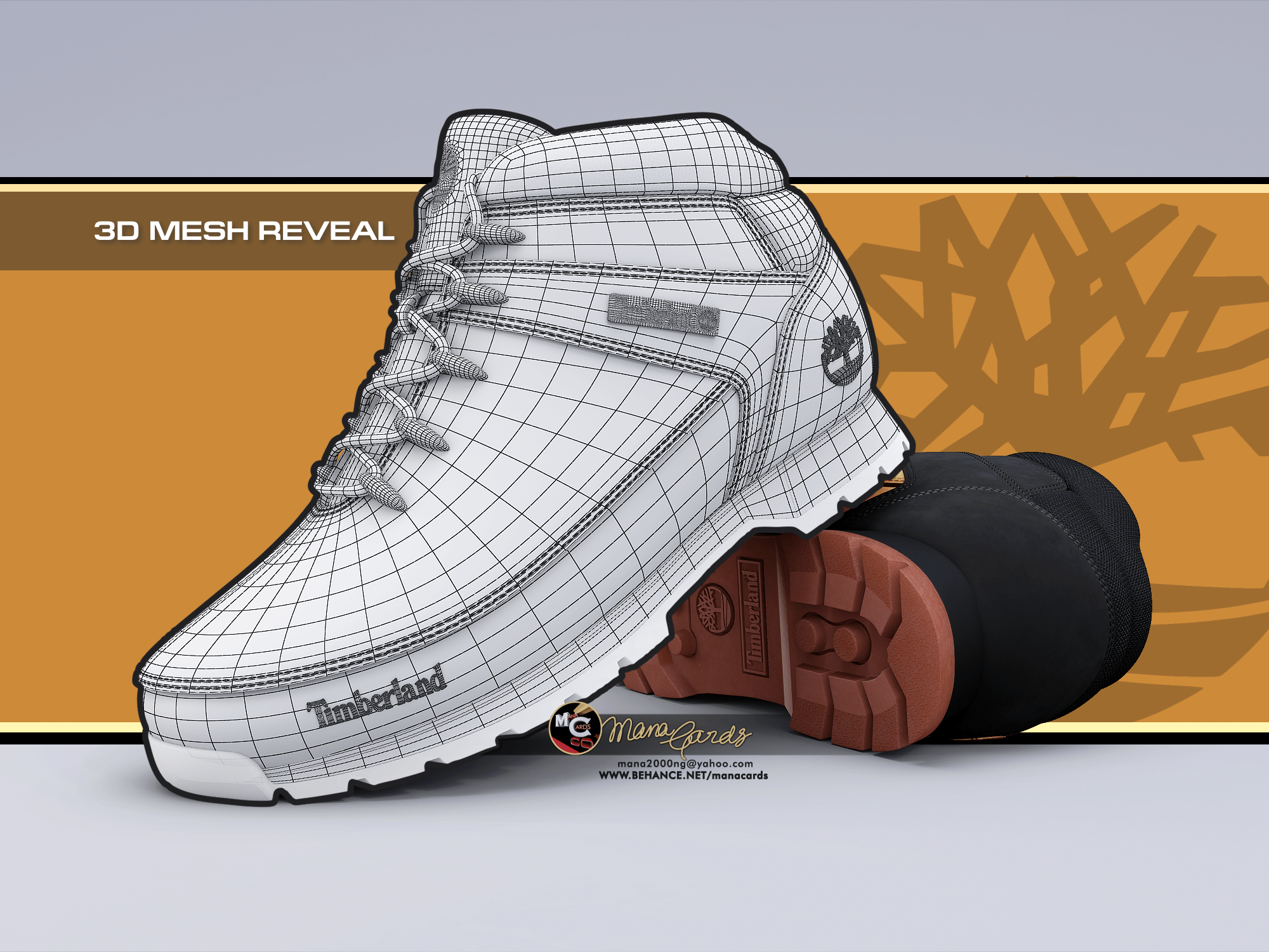 3d Boots viz Timberland Euro Sprint Hiker Boots 3D Render