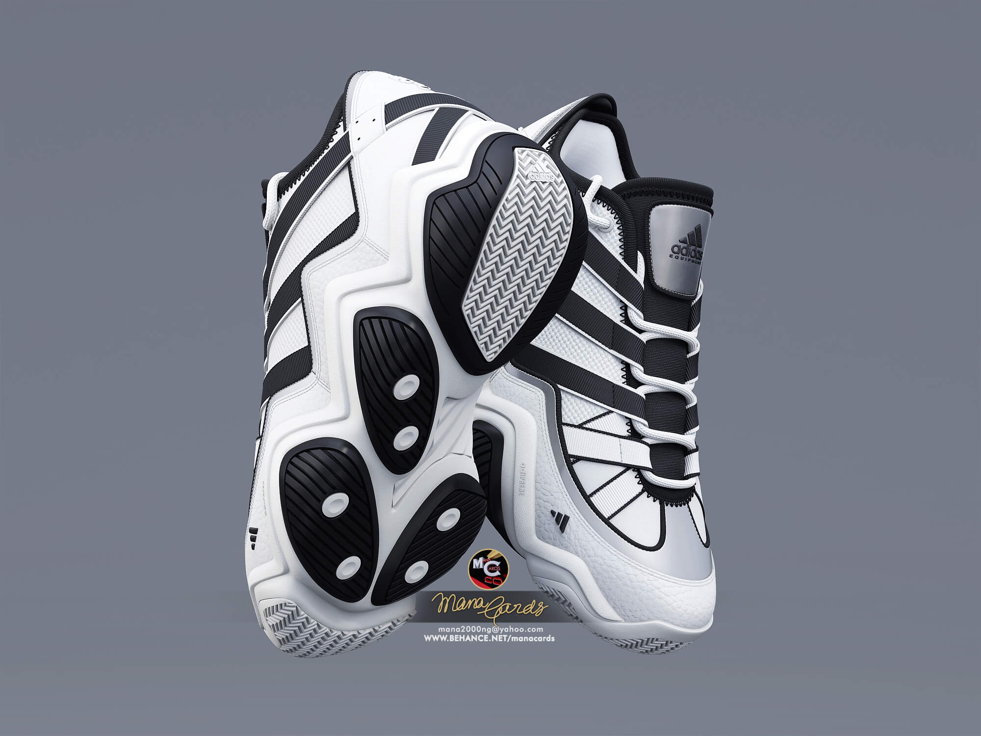 3D Sneakers Viz Adidas Top Ten 2010 3D Render by manacards