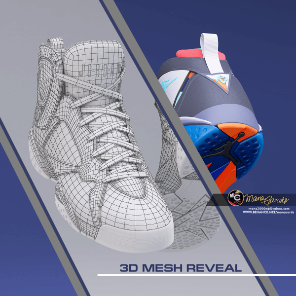 3d sneakers viz Air-Jordan 1-retro WF 3D Render by manacards