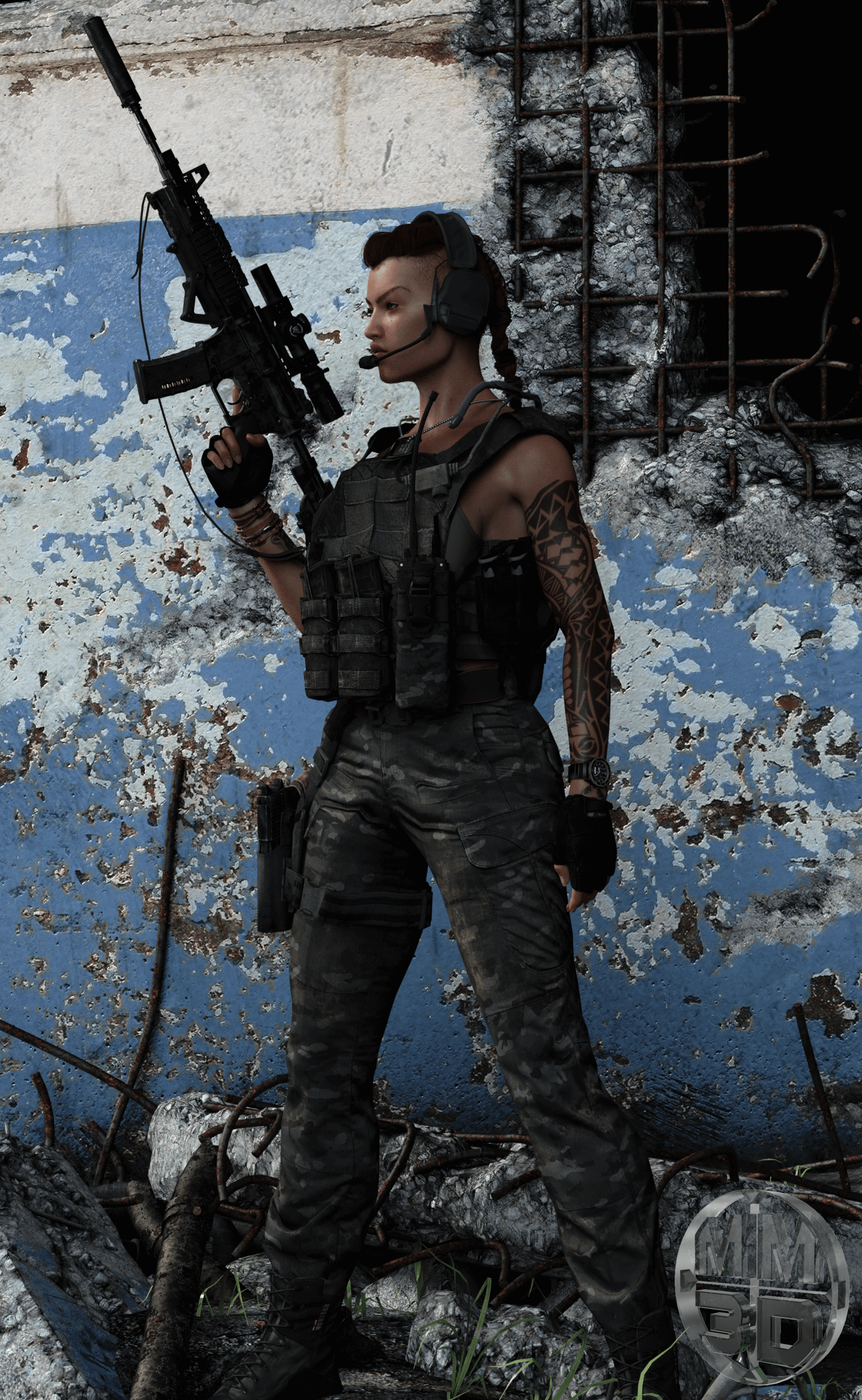 Nikkita 3D Render, Digital Art by Maniacmayo