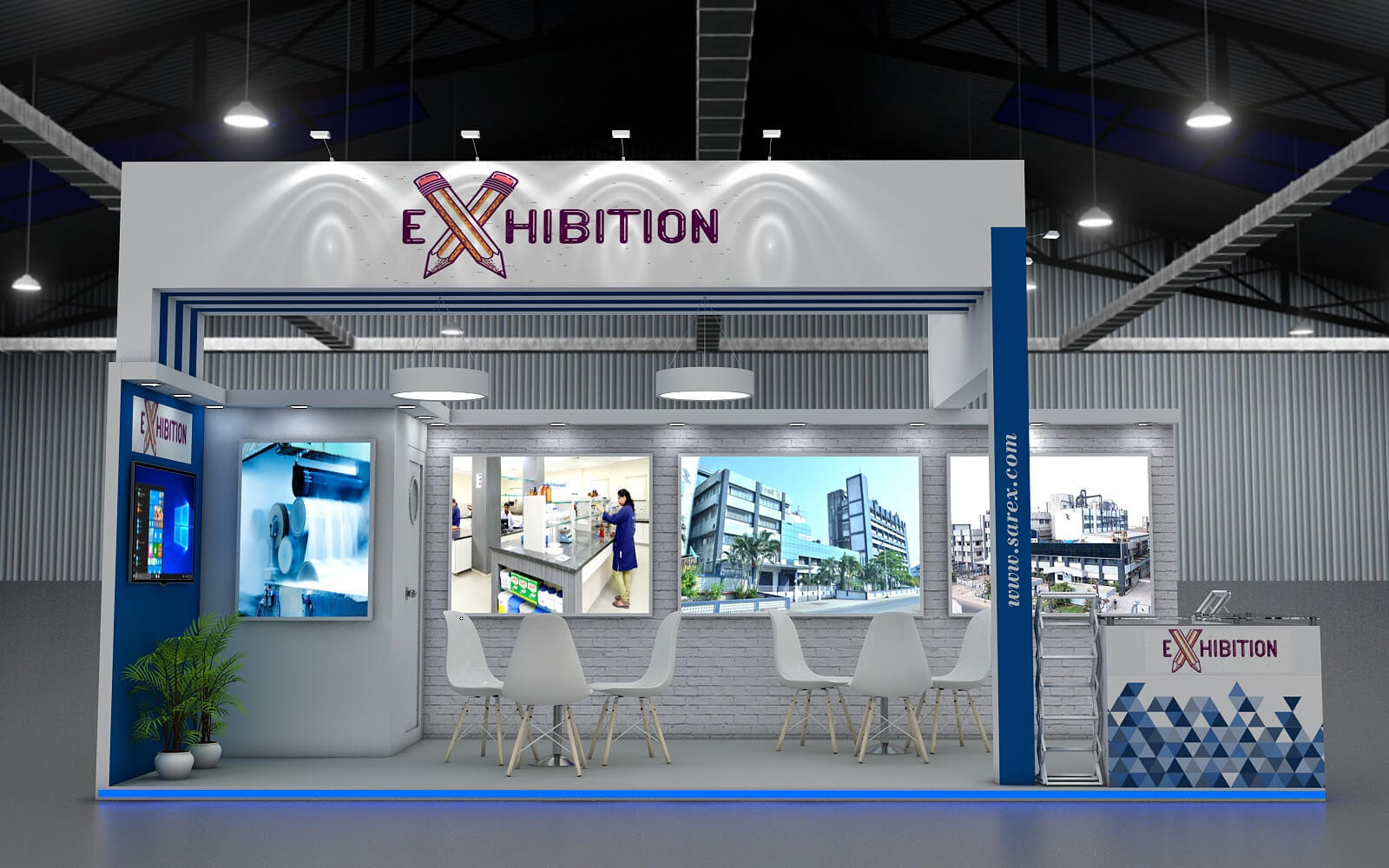 15.. Exhibition Stall (2 Sides Open) 3D Model by manishsingla1994