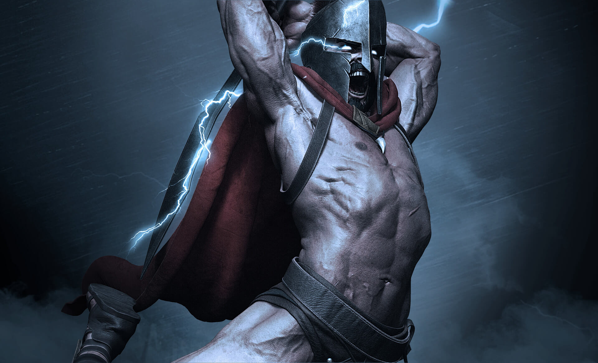 Spartan 3D Render, Digital Art by Manky