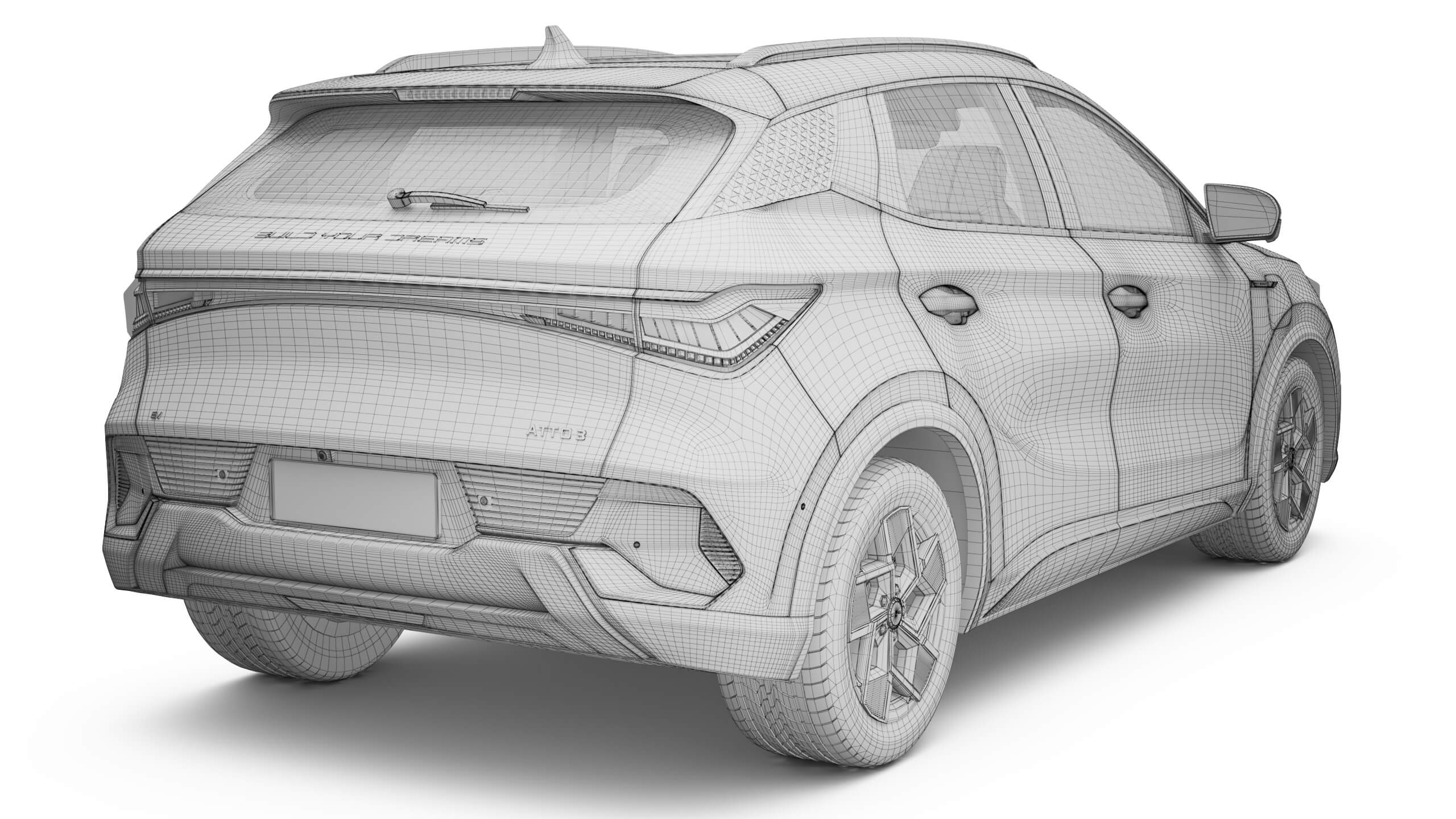 2023 BYD Atto 3 With Interior - 3D Model by MantangCG