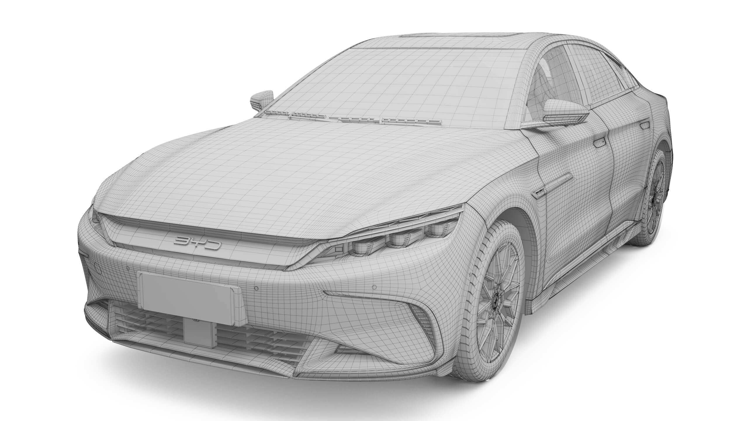 2024 BYD Han EV With Interior - 3D Model by MantangCG