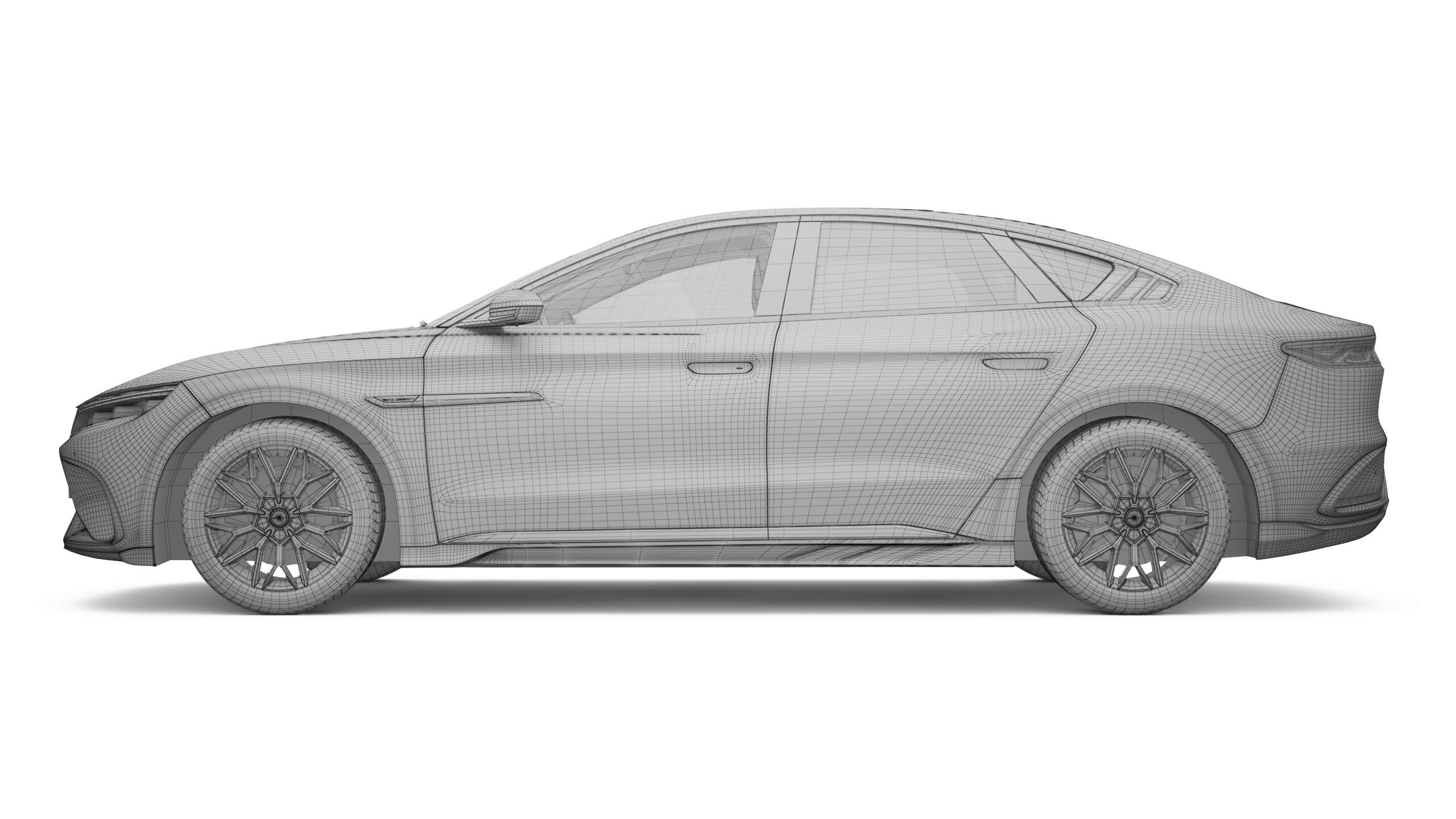 2024 BYD Han EV With Interior - 3D Model by MantangCG