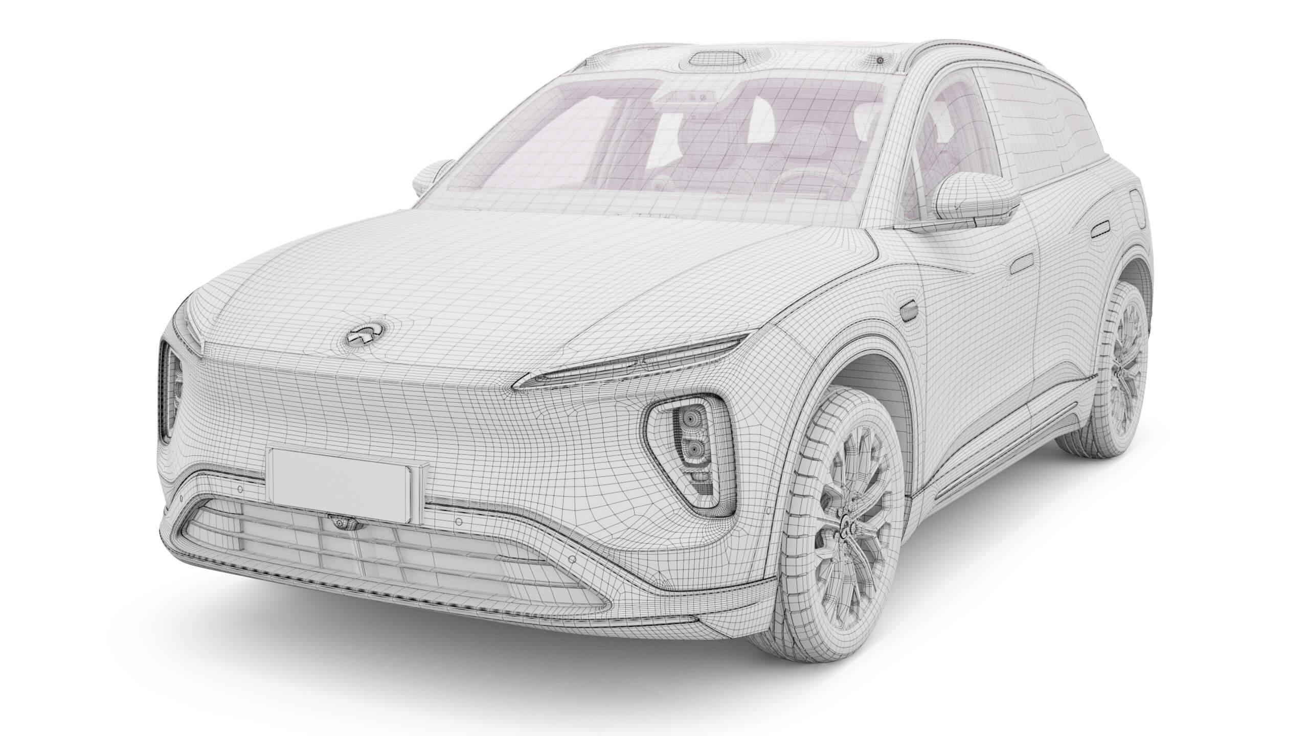 2024 Nio EL6 ES6 With Interior - 3D Model by MantangCG