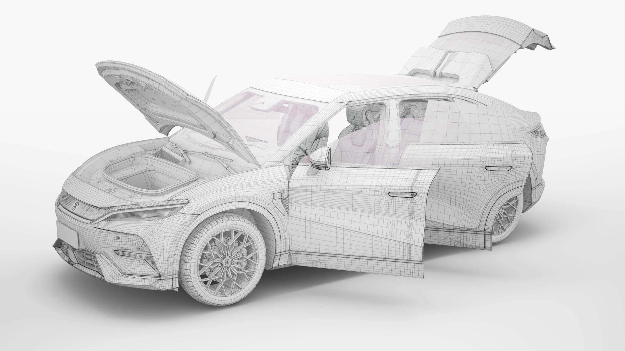 2024 BYD Song L With Interior - 3D Model by MantangCG