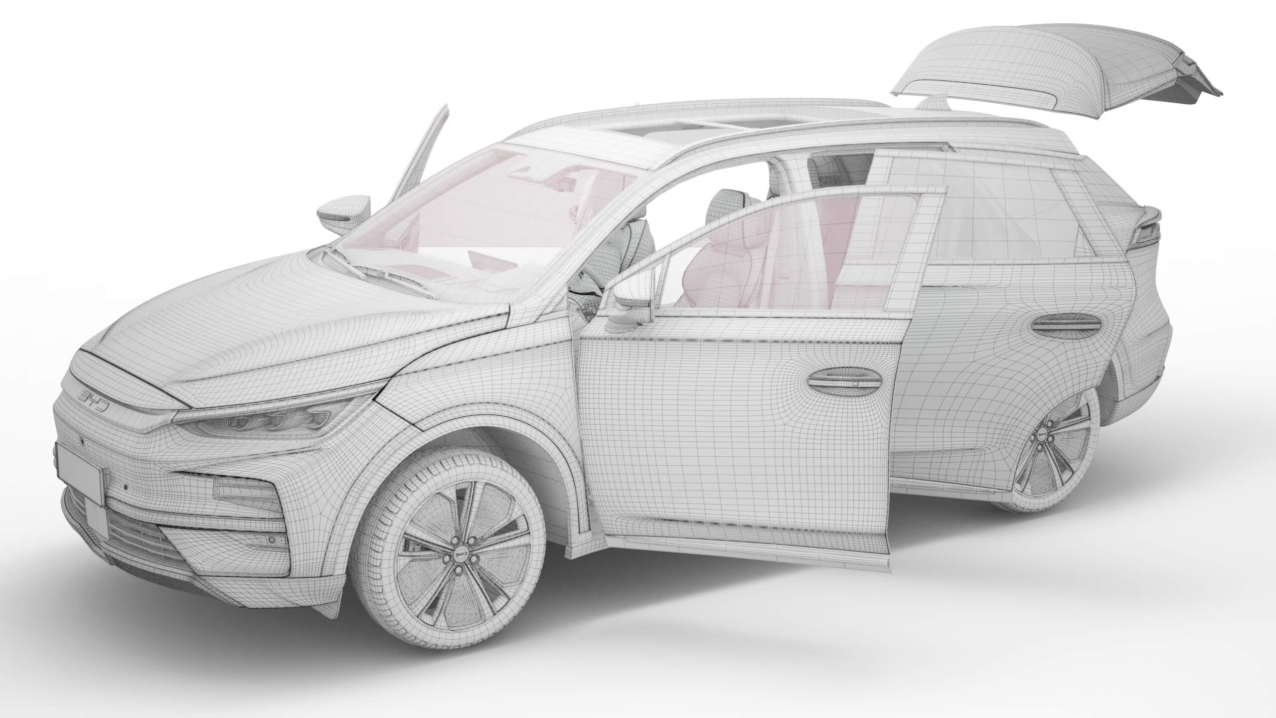 2024 BYD Tang With Interior - 3D Model by MantangCG