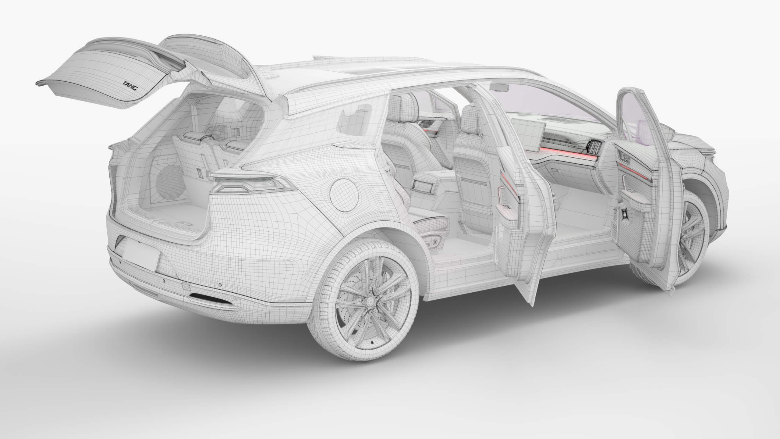2024 BYD Tang With Interior - 3D Model by MantangCG