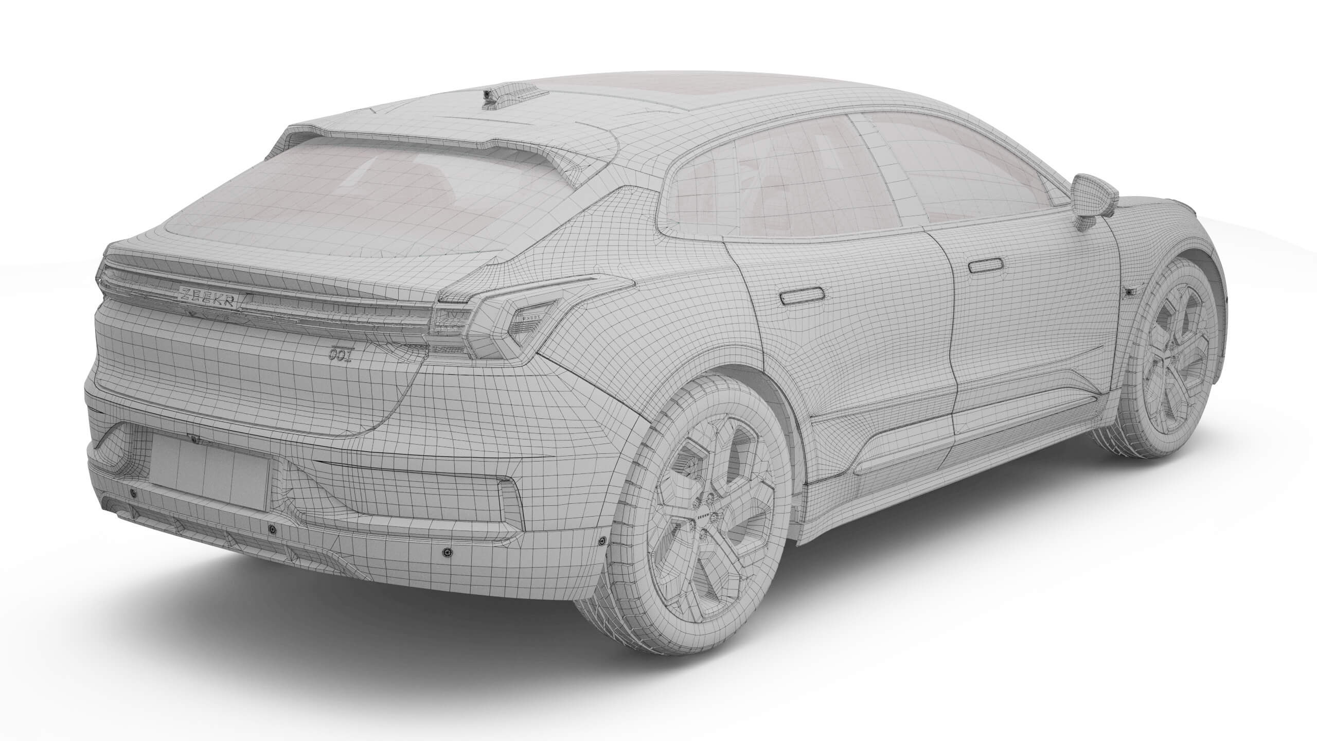 2023 Geely Zeekr 001 With Interior - 3D Model by MantangCG