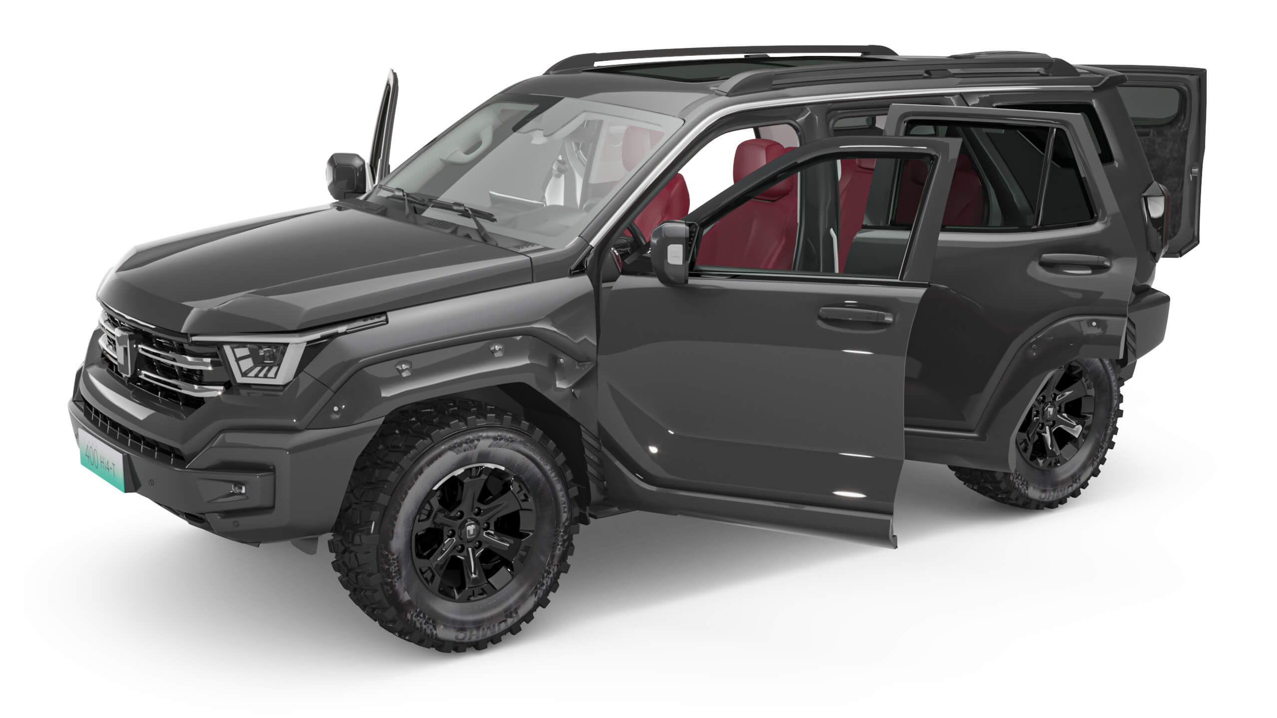 2024 Gwm Tank 400 HI4-T With Interior 3D Model by MantangCG