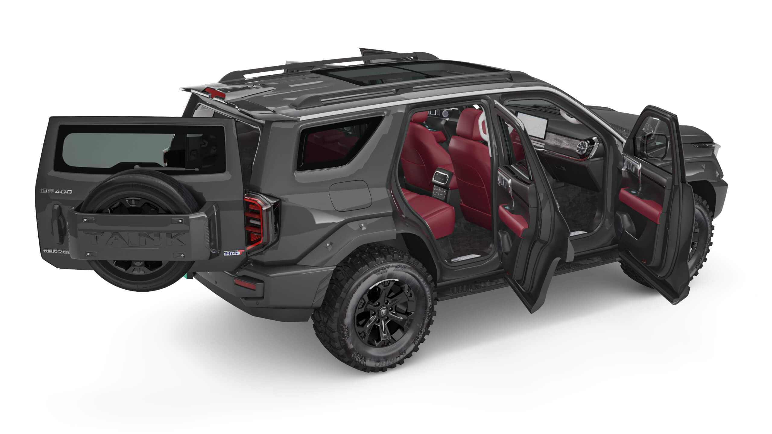 2024 Gwm Tank 400 HI4-T With Interior 3D Model by MantangCG