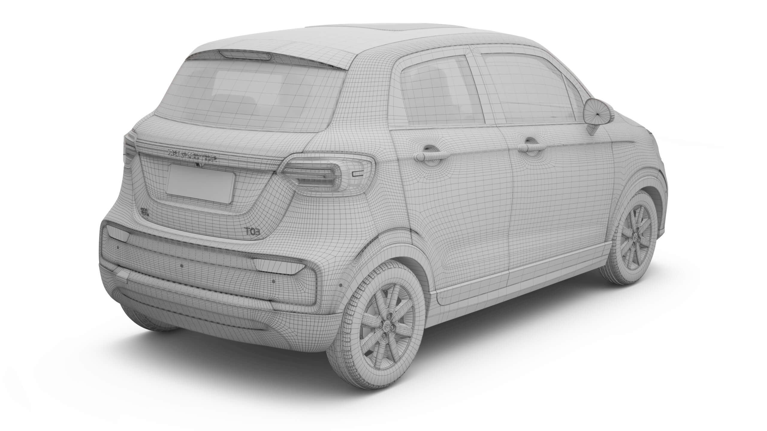 2024 Leapmotor T03 With Interior - 3D Model by MantangCG