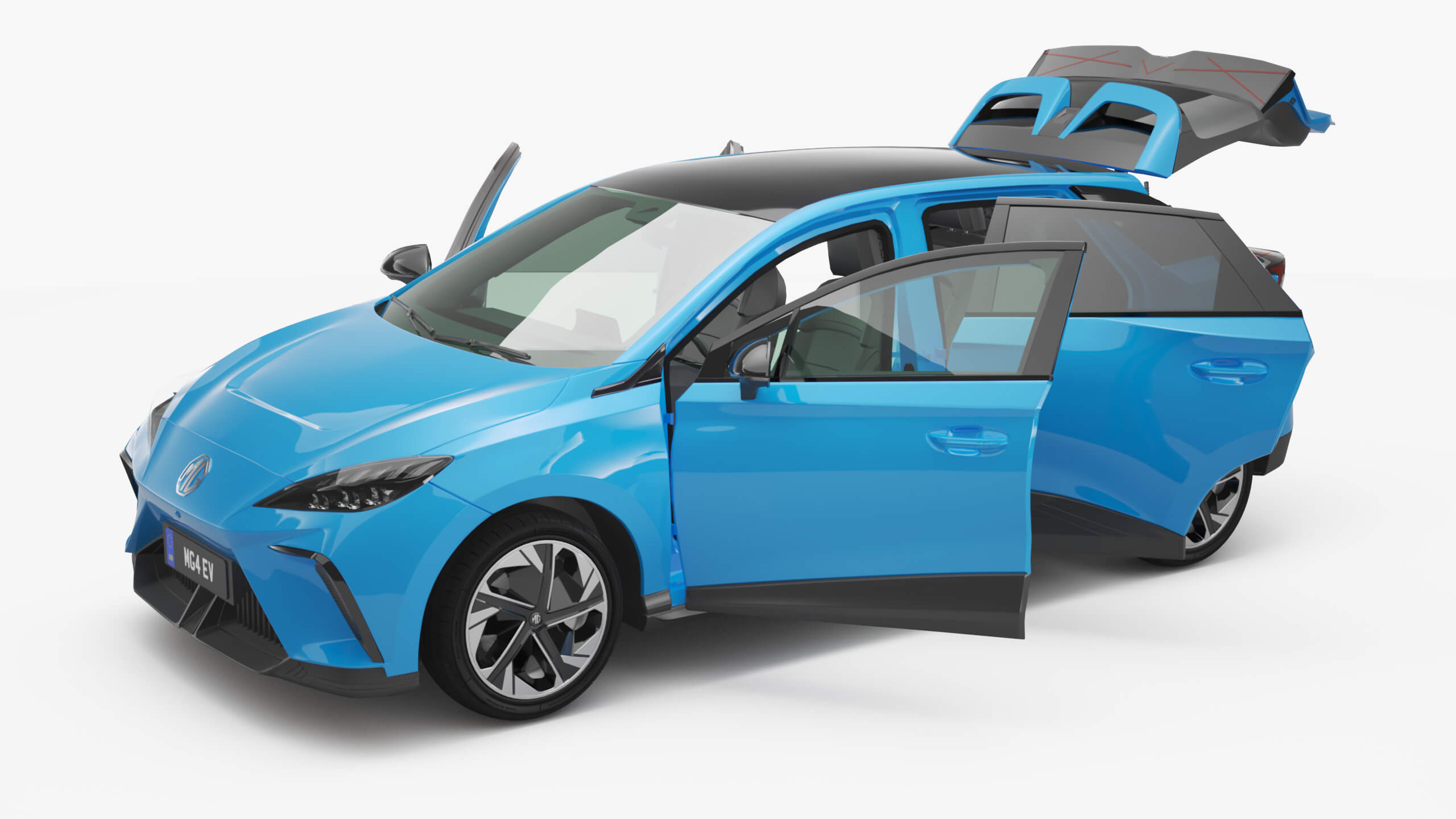 2024 MG4 EV With Interior - 3D Model by MantangCG